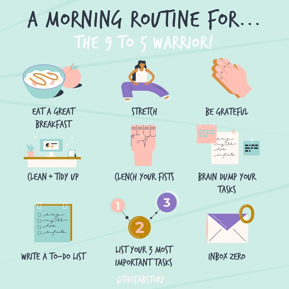A Morning Routine For The 9 to 5 Warriors Fabulous Magazine A Morning Routine For The 9 to 5 Warriors Fabulous Magazine